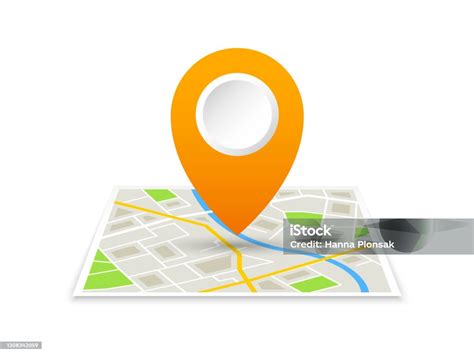 마커가 있는 접힌 위치 맵입니다 핀 포인터가 있는 도시 맵입니다 도시 도로와 Gps 네비게이션지도 벡터 그림입니다 0명에 대한 스톡 벡터 아트 및 기타 이미지 Istock