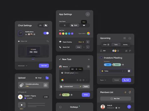 Dark Ui For Cards Components App Design Inspiration App Interface