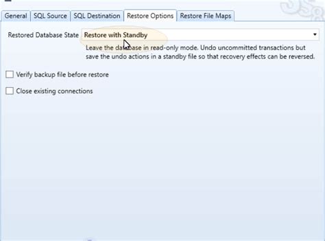 Sql Protection Restore With Standby
