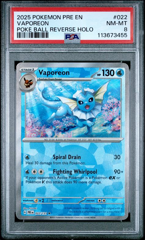 Vaporeon 22 Prismatic Evolutions Pokegrad