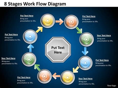 1013 Business Ppt Diagram 8 Stages Work Flow Diagram Powerpoint Template PowerPoint Design