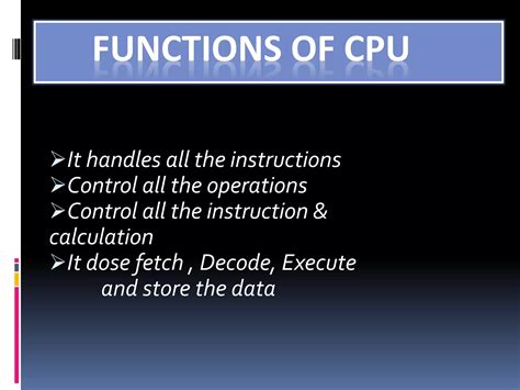 CPU And Storage Devices PPT