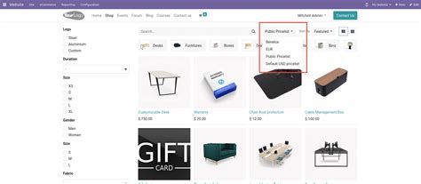 Pricelists In Odoo 16 Website App Odoo V16 Community Edition Book