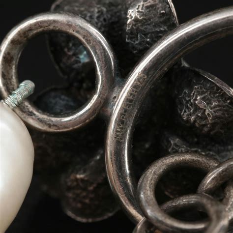 Amy Beeler Sterling Pearl Necklace And Earring Set Ebth