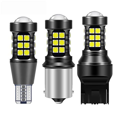 2 шт., светодиодные лампы T15 W16W 1156 W21W T20 7440 | AliExpress