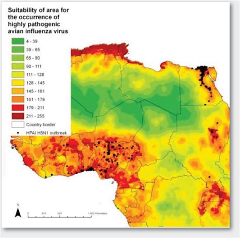 Map Showing The Suitability Of Africa For The Occurrence Of Outbreaks