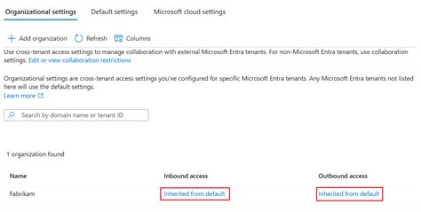 cross tenant access settings microsoft entra external id microsoft