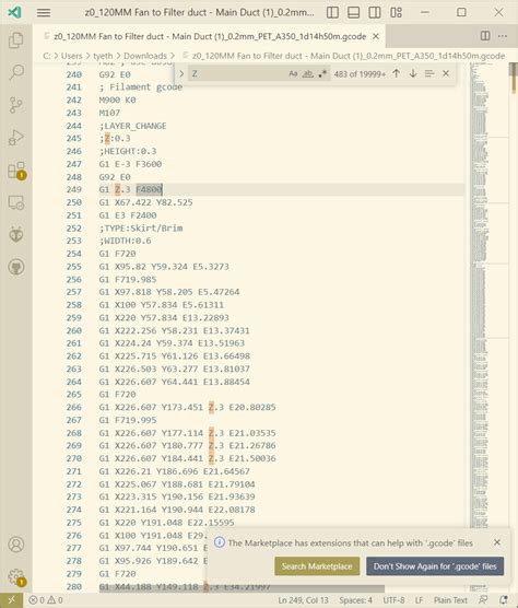 Gcode For Z Is Missing Leading Zero And Possibly Extraneous Usage · Issue 10013 · Prusa3d