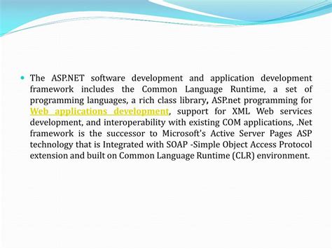 PPT A Quick Look At ASP NET Application Development PowerPoint Presentation ID