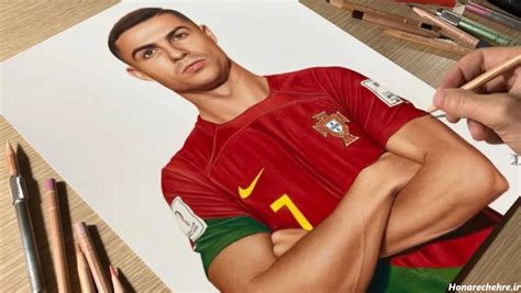 18 عکس نقاشی رونالدو آسان و جذاب برای علاقمندان به هنر