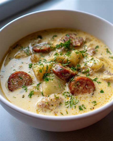 Amazing 50 Min Potato And Sausage Chowder