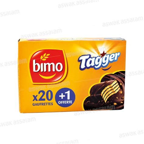 Pack De 21 Gaufrettes Fourrees Et Enrobees Au Cacao Tagger Bimo 20 Achetes 1 Gratuit Aswak