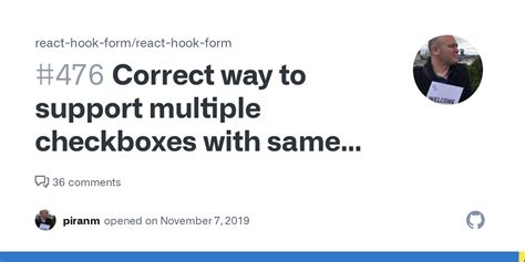 correct way to support multiple checkboxes with same name · issue 476