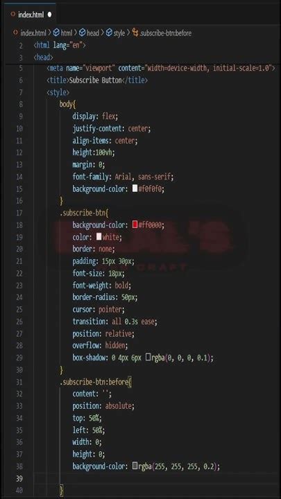 Subscribe Button With Popup Effect Html Css And Javascript Html Htmlcss Youtube