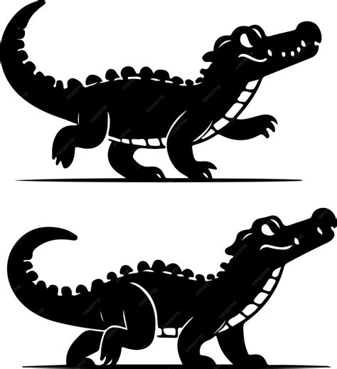 cartoon crocodile walk cycle animation frames silhouette loop animation