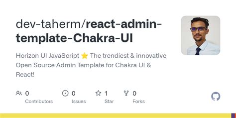 Github Dev Tahermreact Admin Template Chakra Ui Horizon Ui