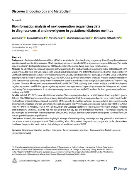 Pdf Bioinformatics Analysis Of Next Generation Sequencing Data To