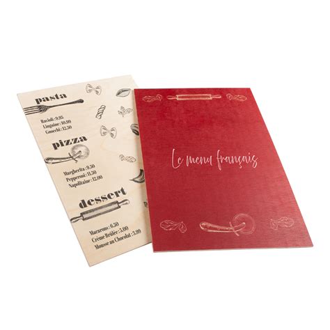 Menu En Bois Au Format A4 Noël Kruidvat