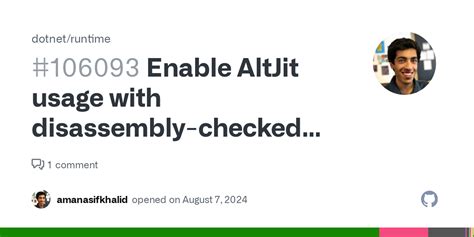 Enable Altjit Usage With Disassembly Checked Tests · Issue 106093