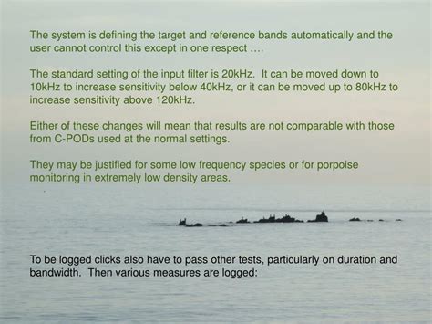 Ppt Cetacean Click Tone Logging By Pods Chelonia Limited Nick