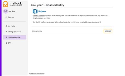 how do i use my unipass identity with mailock