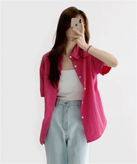 아방핏 솔리 컬러 오버핏 반팔 셔츠 남방 여름 썸머 봄 가을 간절기 루즈핏 빅사이즈 넉넉한 기본템 데일리룩 꾸안꾸 캐주얼 스트릿패션 대학생 개강룩 코튼 면 에이블리