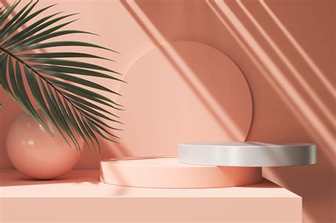 최소 연단 제품 배경 화장품 받침대를 위한 무대 쇼케이스 3d 장면 렌더링 0명에 대한 스톡 사진 및 기타 이미지 0명 3차원 형태 강단 Istock