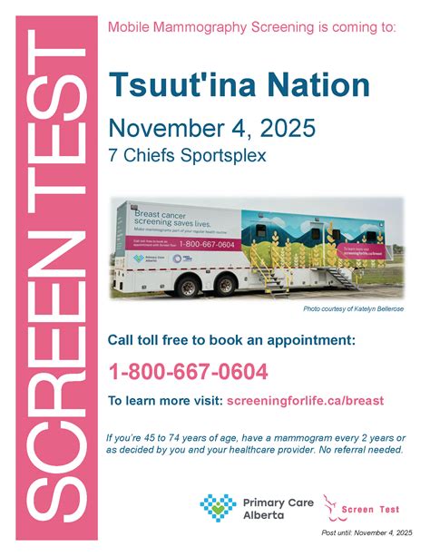 Mobile Mammogram Screening Tsuutina