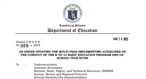 School Forms Deped Order At Bethany Lindrum Blog