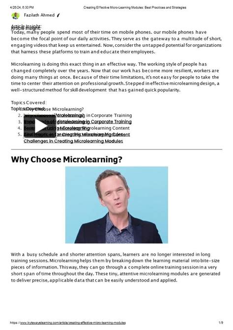 Ppt Creating Effective Micro Learning Modules Best Practices And