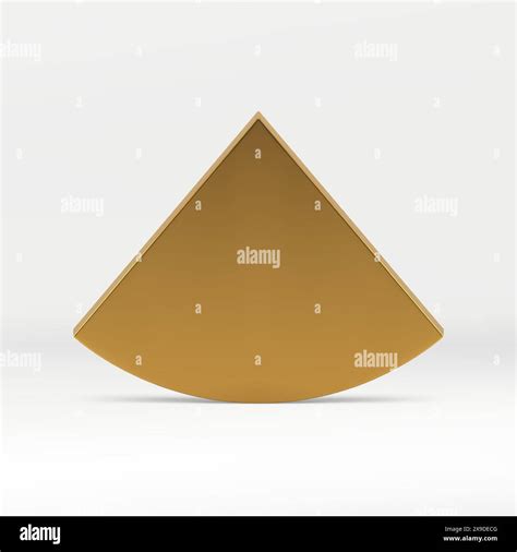 Golden 3d Triangle Curved Pyramid Premium Decor Element Vertical Wall