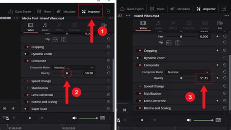 How To Change Opacity Of A Video In DaVinci Resolve