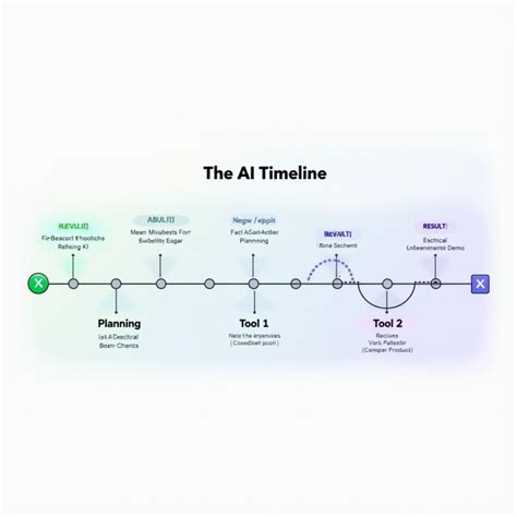 The Ai Timeline Visuals A Timeline With Key Milestones Representing The Different Stages Of The
