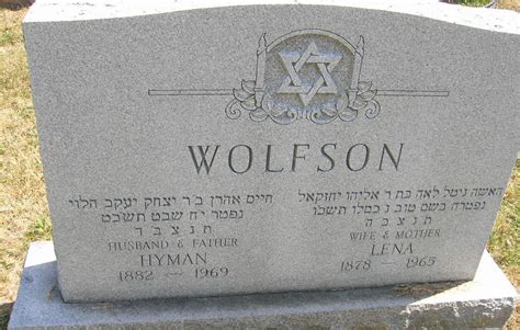 Wolfson Lena Beth El Cemetery Cny