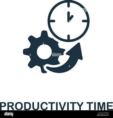 Productivity Time Icon Monochrome Simple Time Management Icon For
