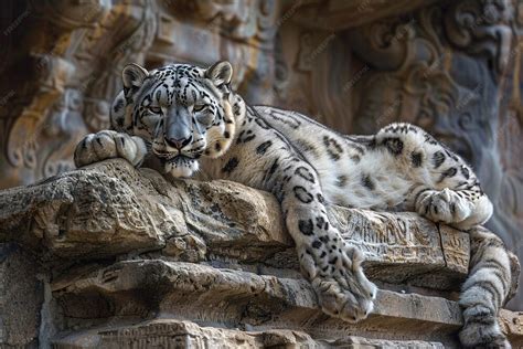 Produce A Captivating Image Of Enigmatic Snow Leop Generative Ai