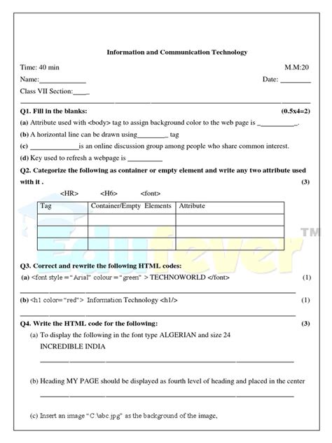Class Vii Html Question Pdf Html Search Engine Indexing Class Vii Html Question Pdf Html Search Engine Indexing