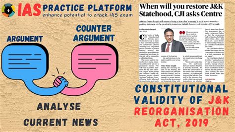 argument and counter argument constitutional validity of jandk reorganisation act important for