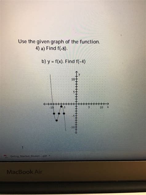 solved use the given graph of the function 4 a find f 8