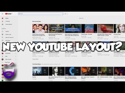 NEW YOUTUBE LAYOUT YouTube