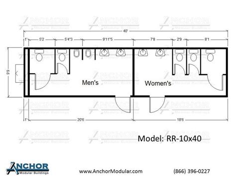 Modular Restroom And Bathroom Floor Plans Restaurantes Planos Baño