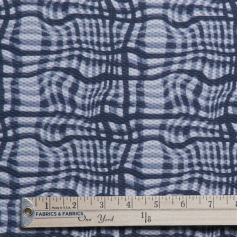 Coach Wavy Gingham Plaid Print Novelty Navywhite Fabrics And Fabrics