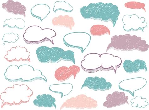 Premium Vector Vector Speech Bubbles Background Set