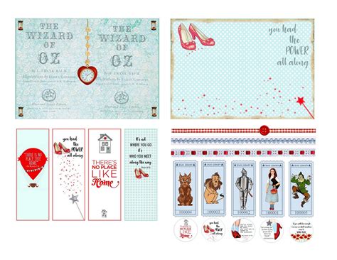 The Wizard Of Oz Junk Journal Kit Scrapbooking Journal Paper Pack