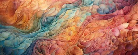 Convergence Of Abstract Forms And Textures Blending Seamlessly To Create A Mesmerizing Visual