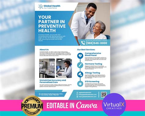 Lab Testing Flyer Medical Laboratory Flyer Diagnostics Clinic Mobile Lab Healthcare Business