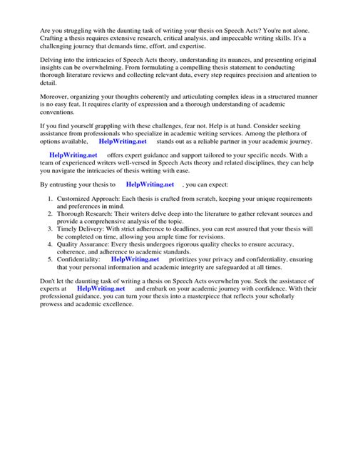 Thesis Speech Acts Pdf