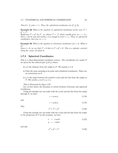 Cylindrical And Spherical Coordinates Pdf