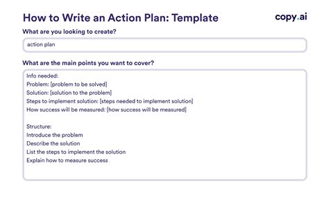 Action Plan Templates How To Write And Examples
