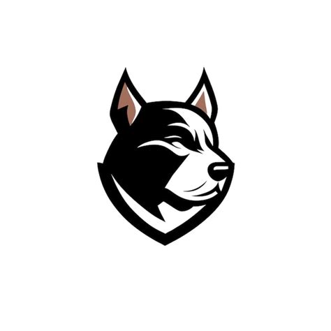 Simple Clean Minimal Bold America Staffordshire Bull Terrier Logo